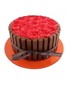 ROSE KIT-KAT CAKE 3LBS | Online Cake Delivery - SendFlowers.pk